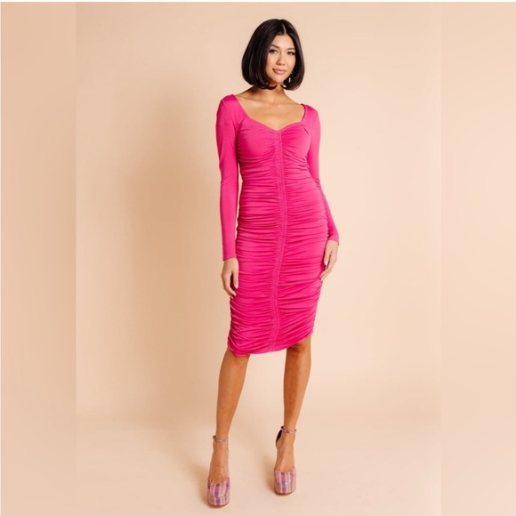 Rachel Parcell | Dresses | Nwt New With Tags Rachel Parcell Ruched Midi ...